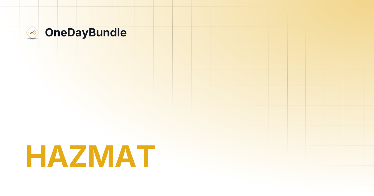 HAZMAT | OneDayBundle